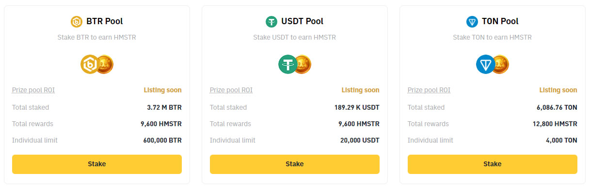 Bitrue Hamster Kombat Launchpool: Stake BTR, USDT or TON to Earn HMSTR - Cexfinder