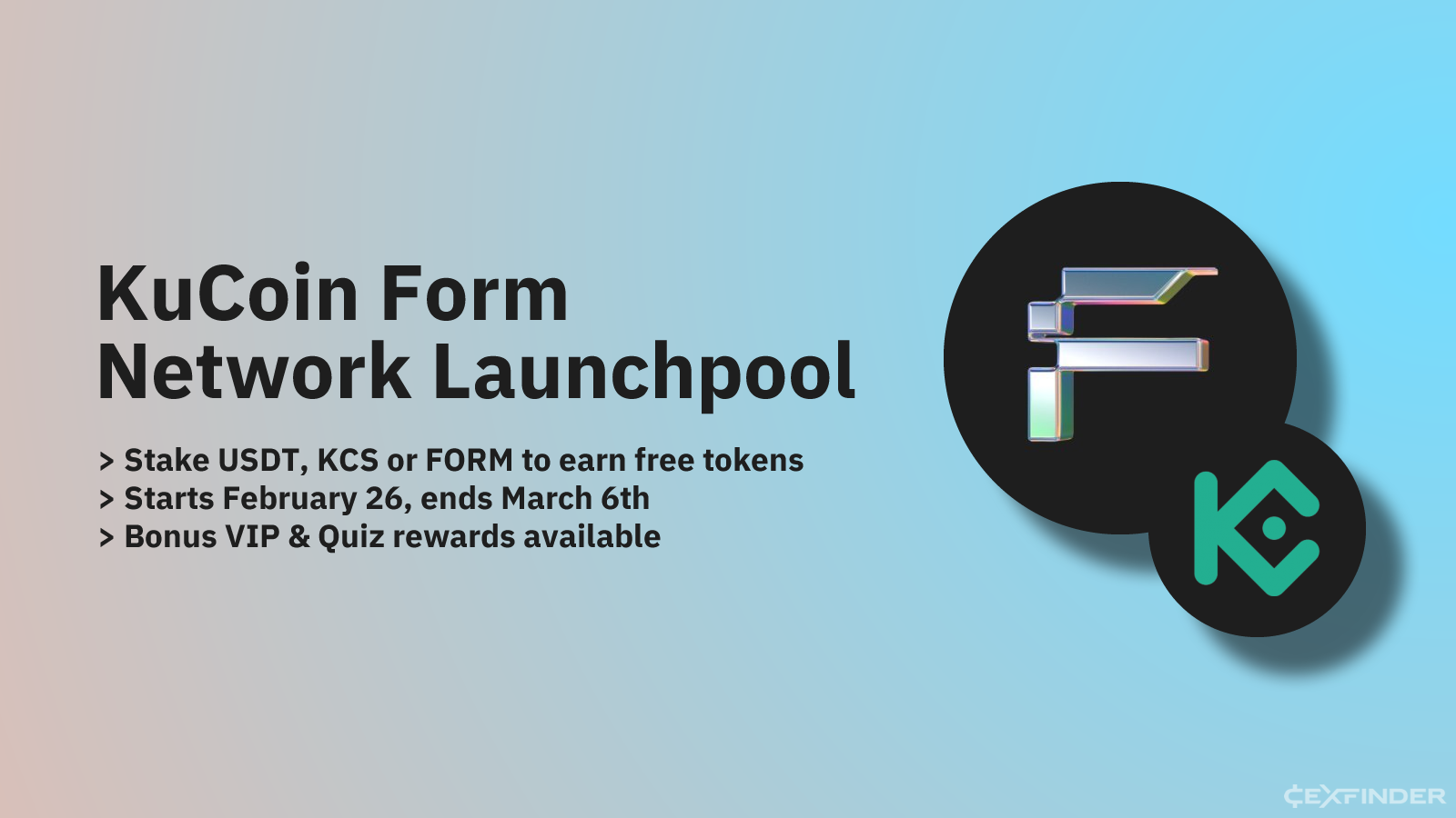 Form Network Launchpool on KuCoin: Stake USDT, KCS or FORM - Cexfinder
